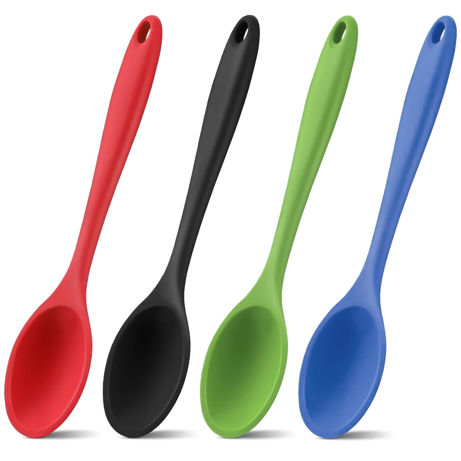 4 Pcs Large Silicone Spoons For Cooking Nonstick Heat Resistant Cooking ...