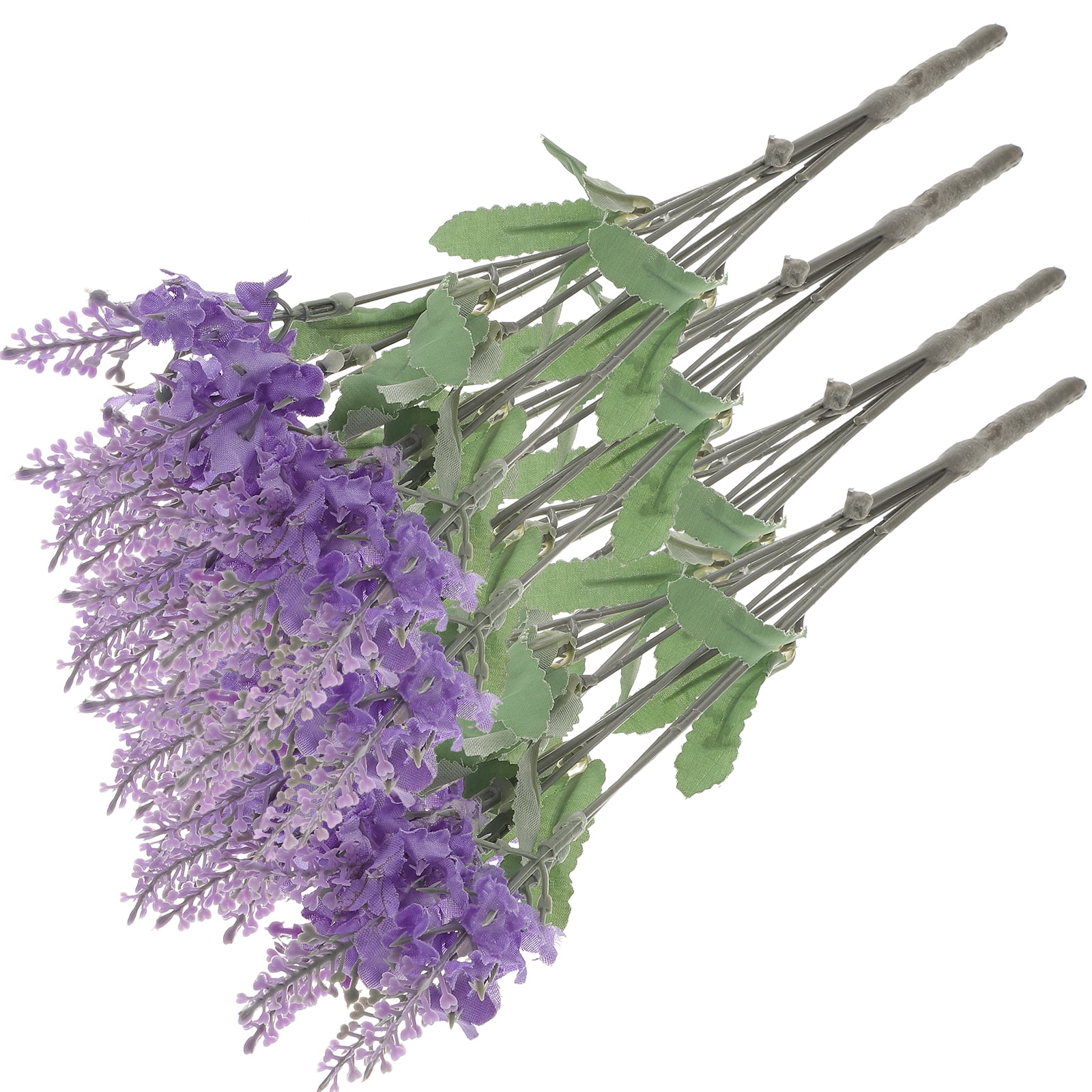 4 Pcs Lavender Bouquet Faux for Decor Simulated Plastic Realistic Vase ...