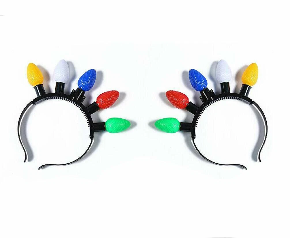 4 Pcs Led Light Up Christmas Bulb Flashing Light Bulb Headband Party ...