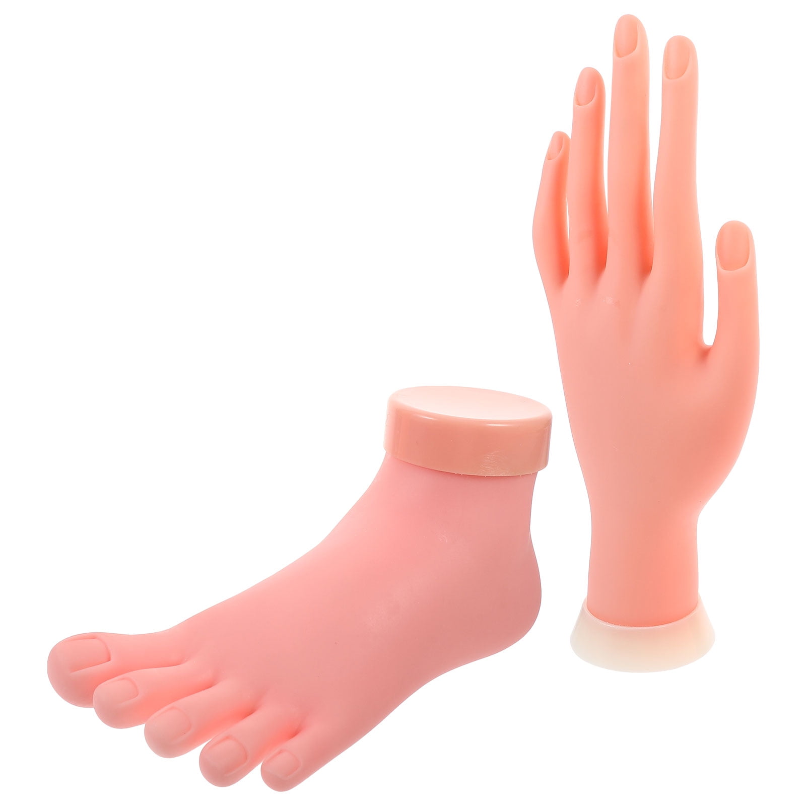 4 Pcs Left Hand Technology Fake Models Toys Prosthetic Nail Rubber ...