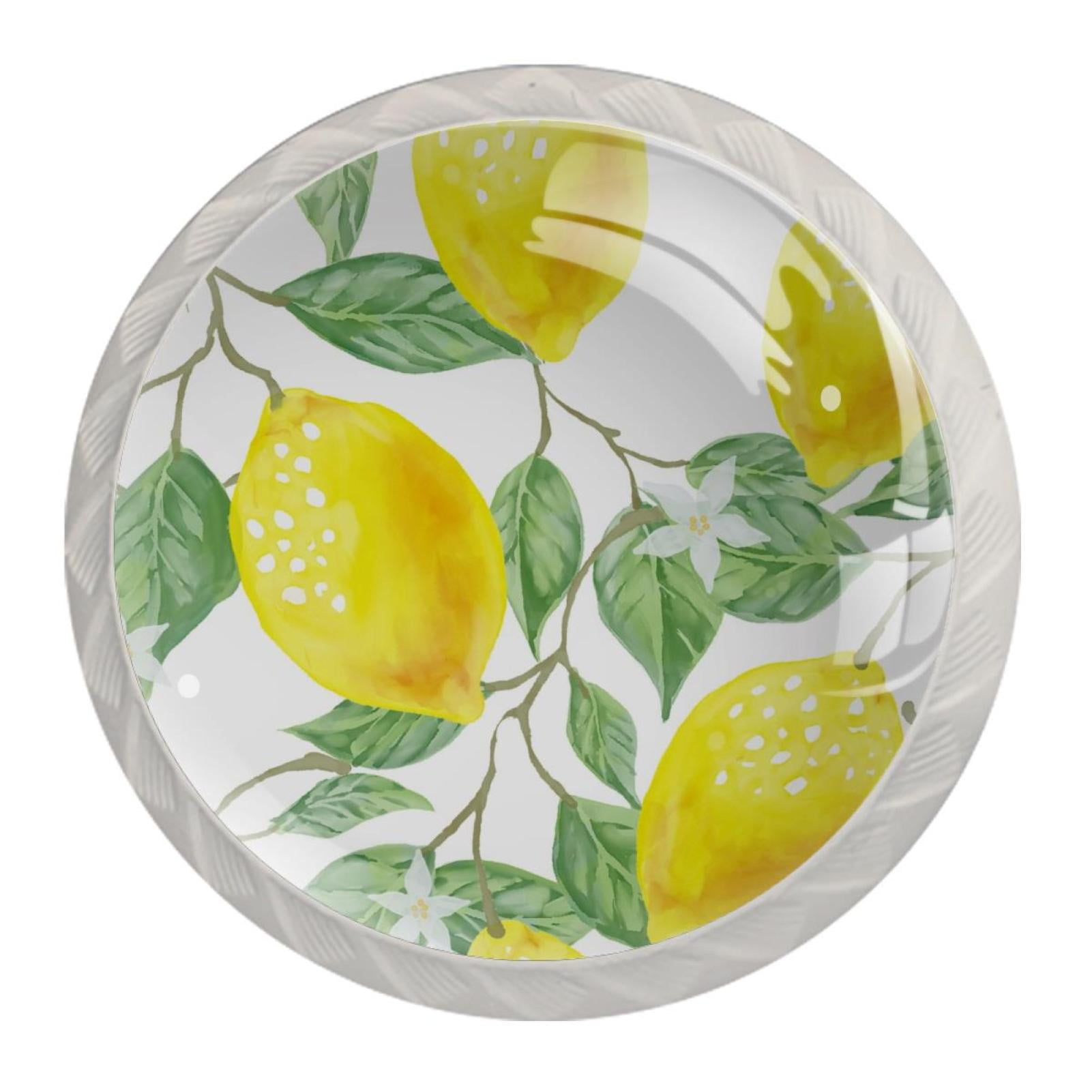 4 Pcs Lemon Knobs for Kitchen Cabinet Cupboard Dresser Bookcase Drawer ...