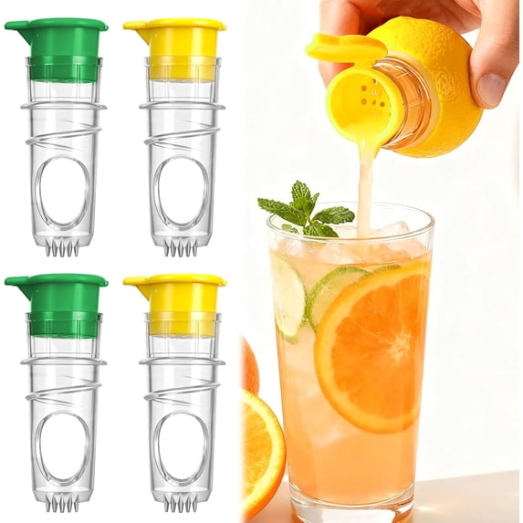 4 Pcs Lemon Squeezer, Manual Lemon Juicer Portable Heavy Duty Plastic ...