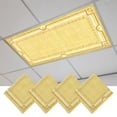 4 Pcs Lemon Yellow Farmhouse Fluorescent Light Covers Linen Texture ...