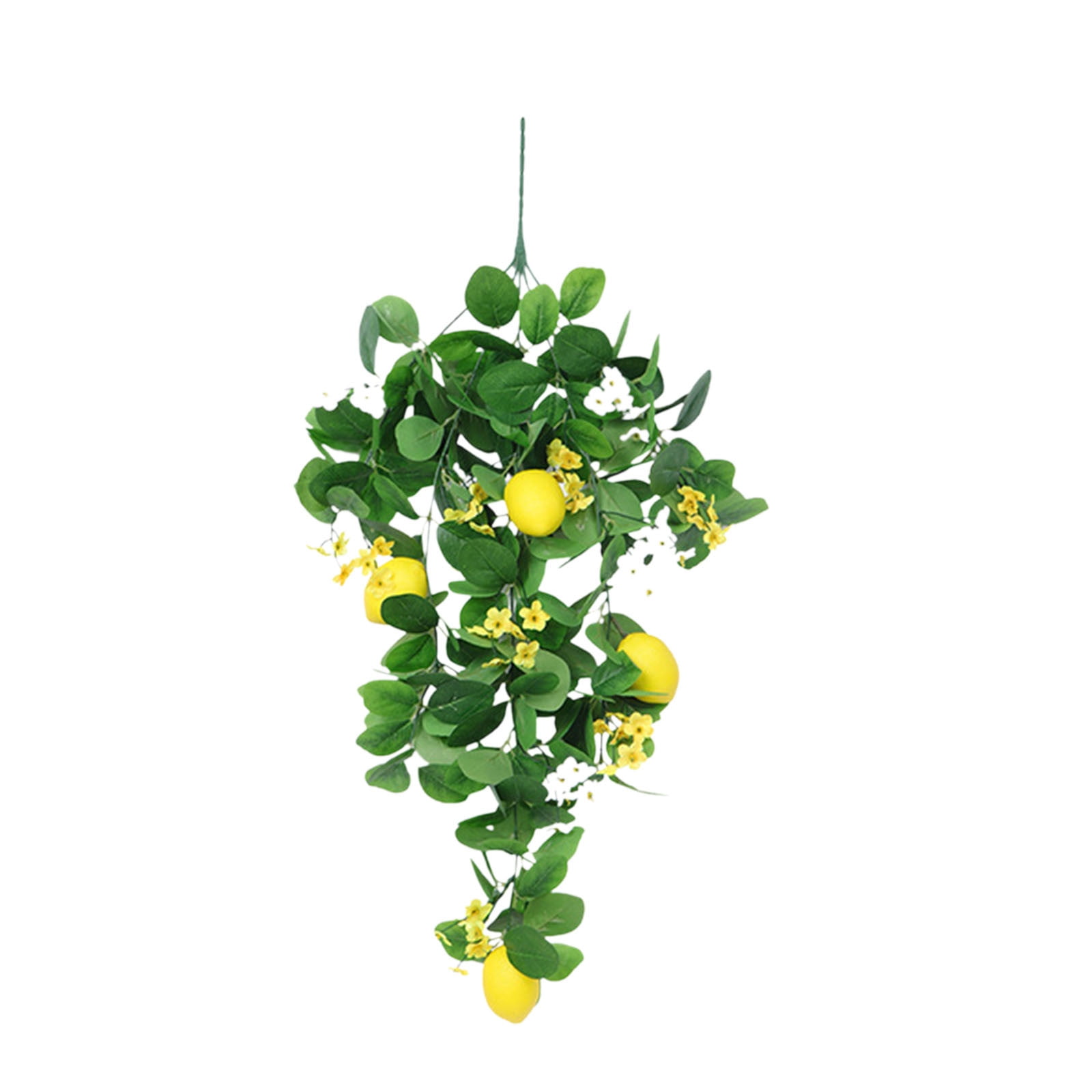 4 Pcs Lifelike Artificial Lemon Wall Hanging 27 Inch Green Plastic Faux ...