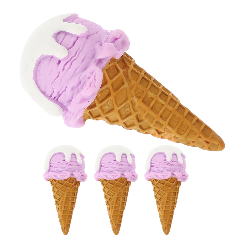 4 Pcs Lifelike Ice Cream Cone Props for Display and Party Decor ...