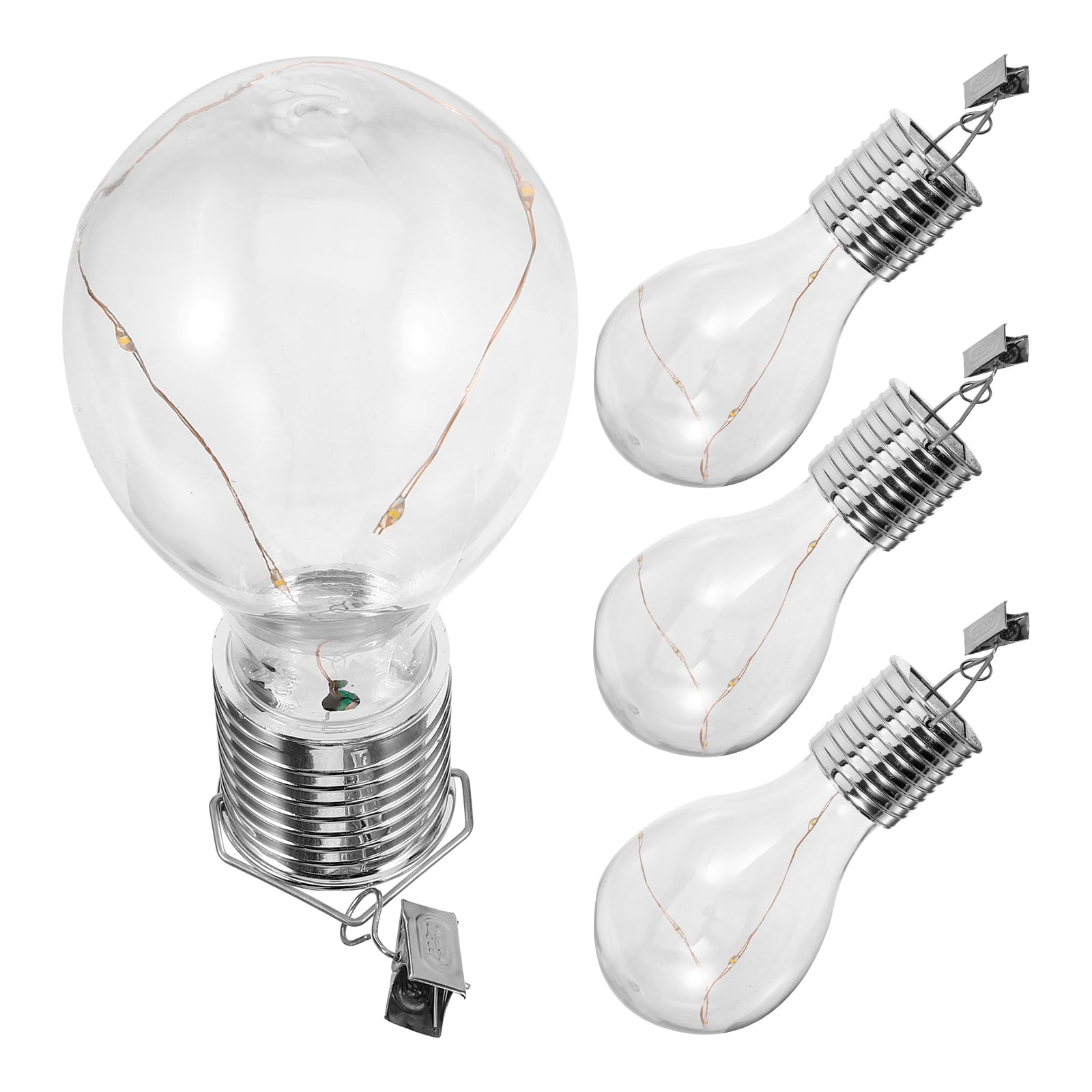 Solar Powered LED Hanging Bulb with Copper Wire and Silver Color Ideal ...
