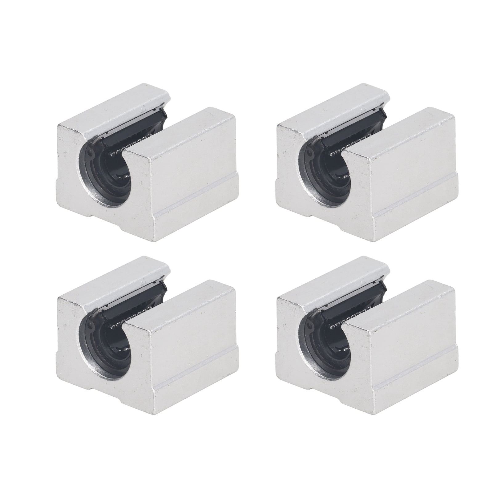 4 Pcs Linear Ball Bearing Slide Block SBR12UU Aluminum Alloy Open ...