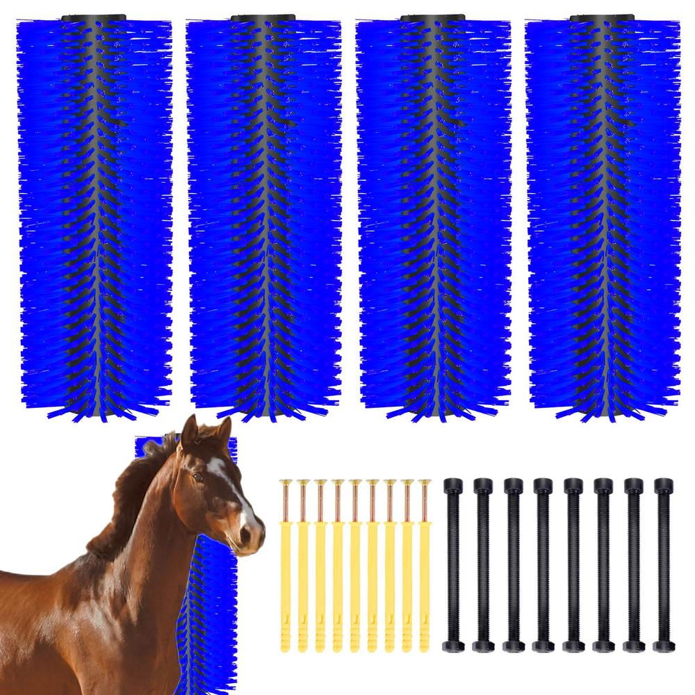 4 Pcs Livestock Scratching Brushes, Upgraded Anti-Itch Relief for Cow ...