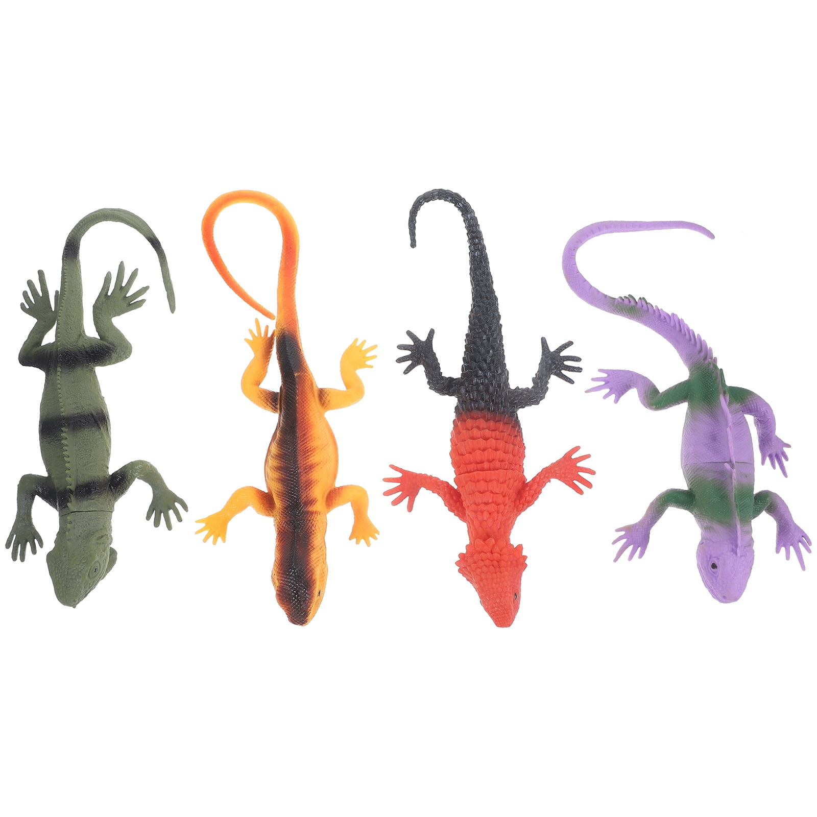 4 Pcs Lizard Model Fake Lizard Figures Realistic Lizard Toy Toy Crawl ...