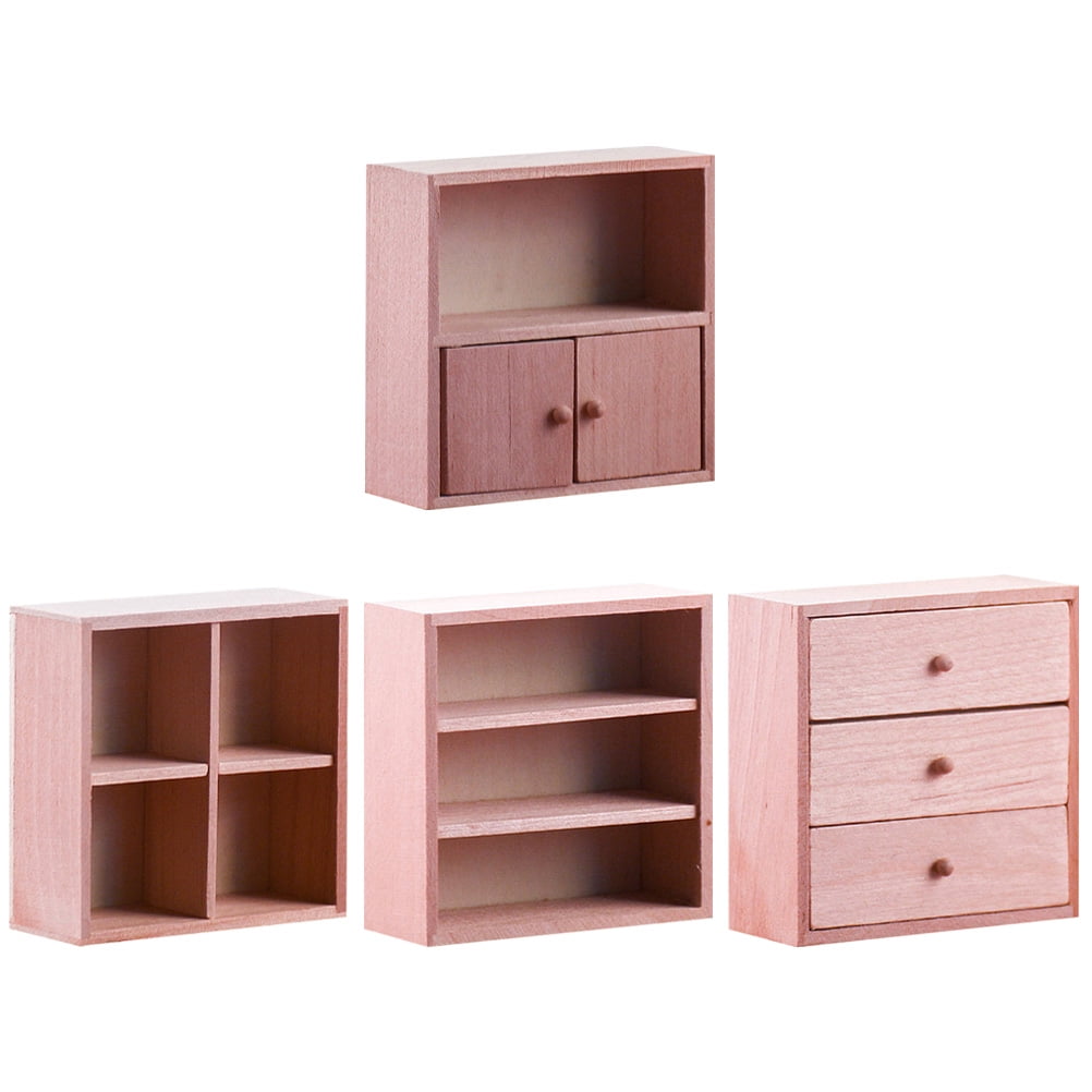 4 Pcs Locker Storage Shelf Mini Storage Safe Miniature Crafts Mini ...