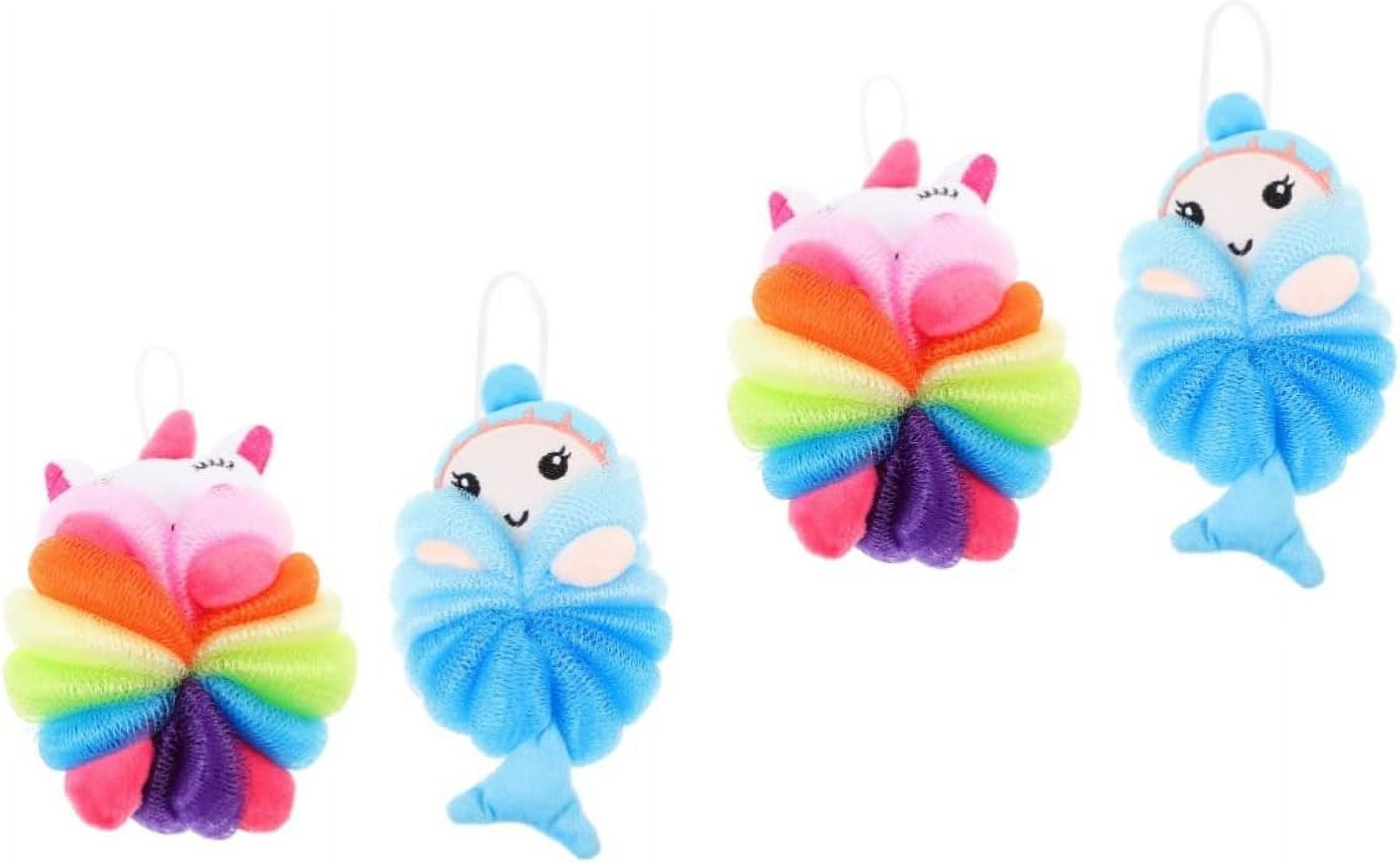 4 Pcs Loofah Esponjas para El Cuerpo Foam Sponge Bath Scrubber for Body ...