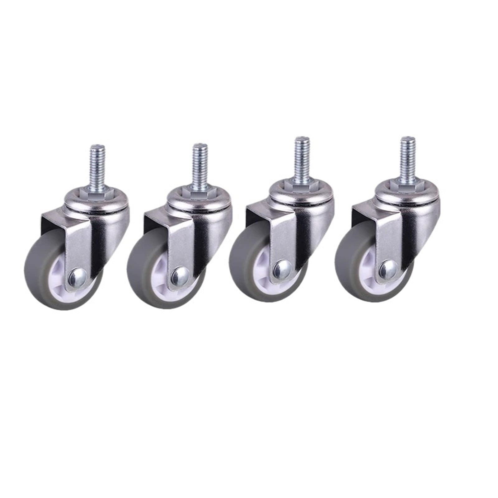 4 Pcs/Lot Casters 1 Inch Gray Tpe Screw Caster, M6 Silent Wheel ...