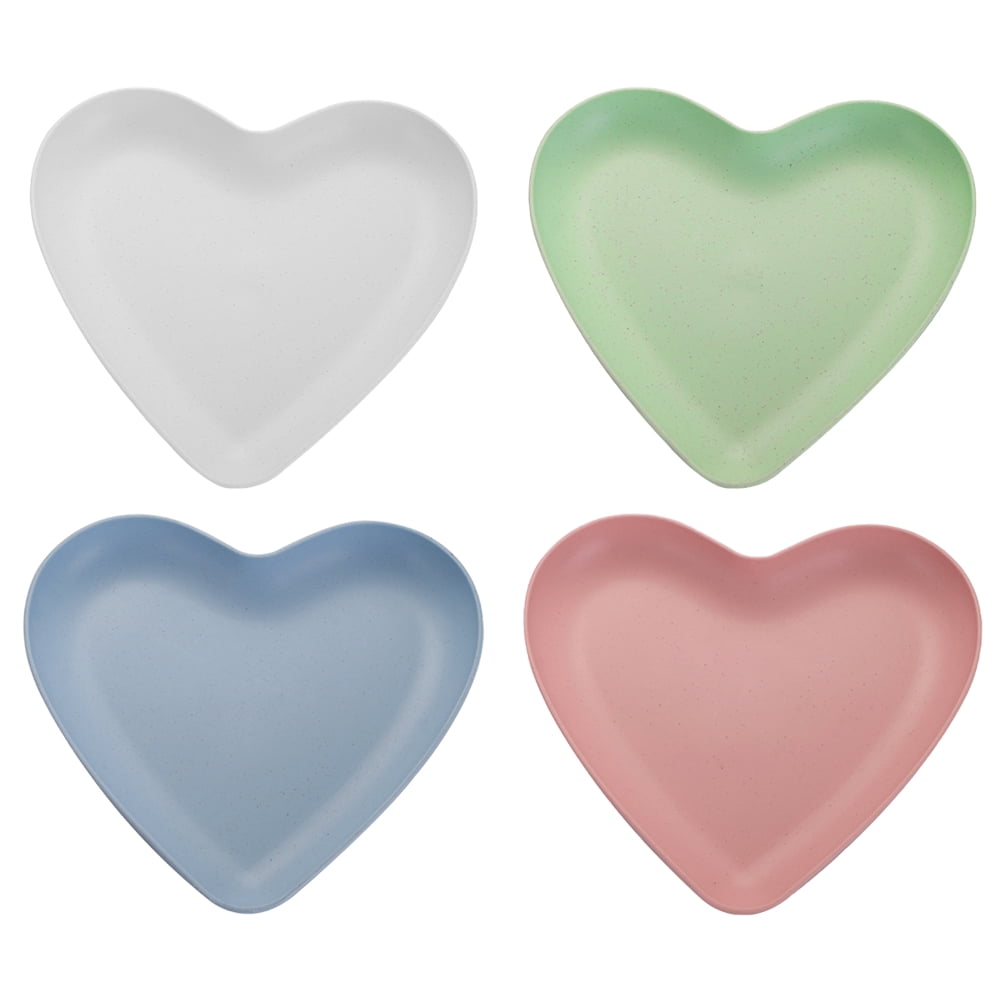4 Pcs Love Plate Heart Meal House Cake Pan Dessert Wedding Ceremony ...