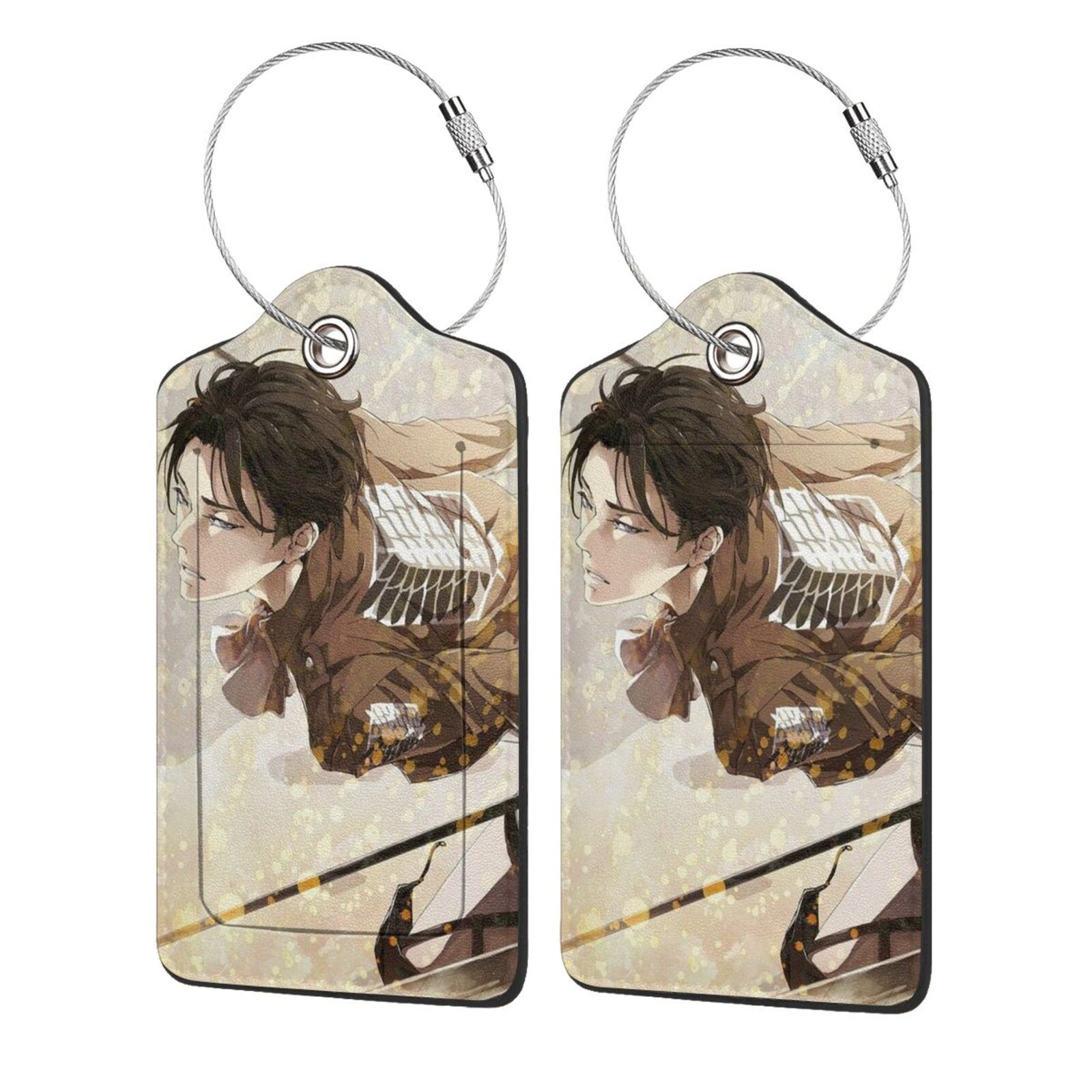 4 Pcs Luggage Tag, Attack On Titan Suitcase Tags With Privacy Cover ...