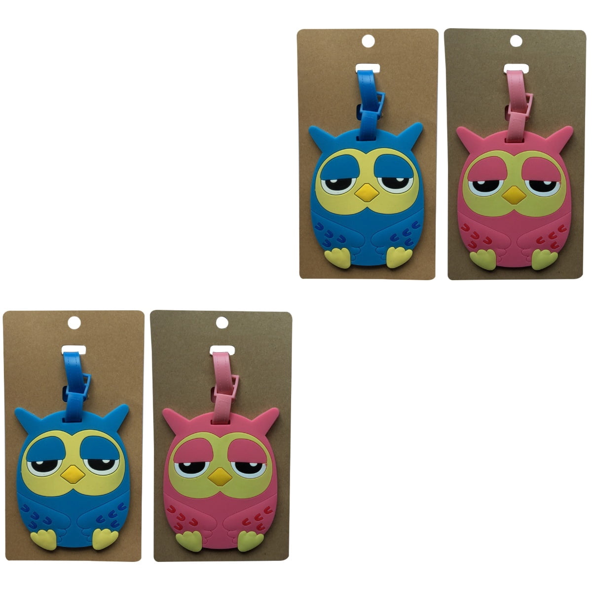 4 Pcs Luggage Tag Silicone Tags Labels Suitcase for Kids Shipping ...