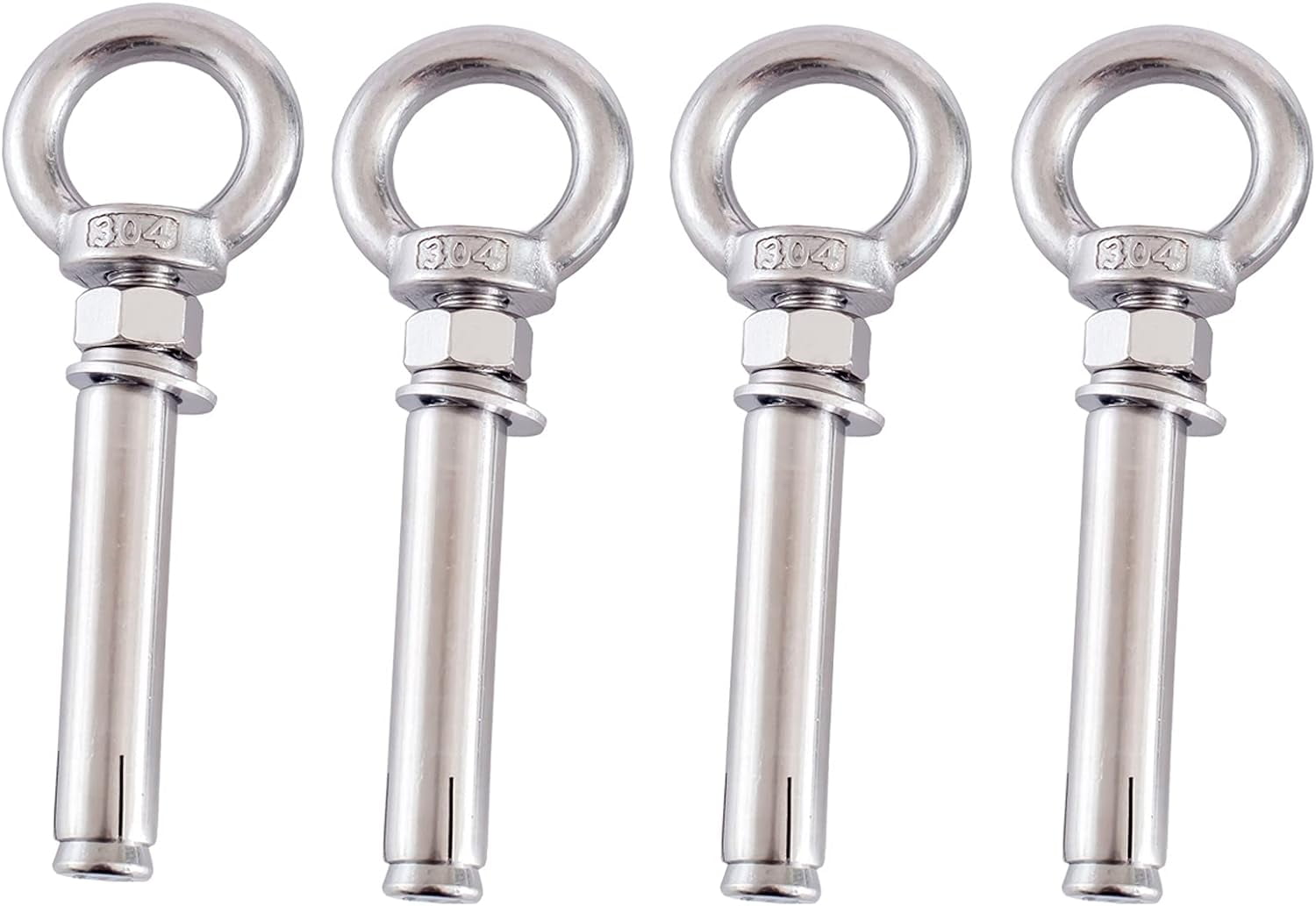 4 Pcs M10 Ring Lifting Expansion Anchor Eyebolt, 304 Stainless Steel ...