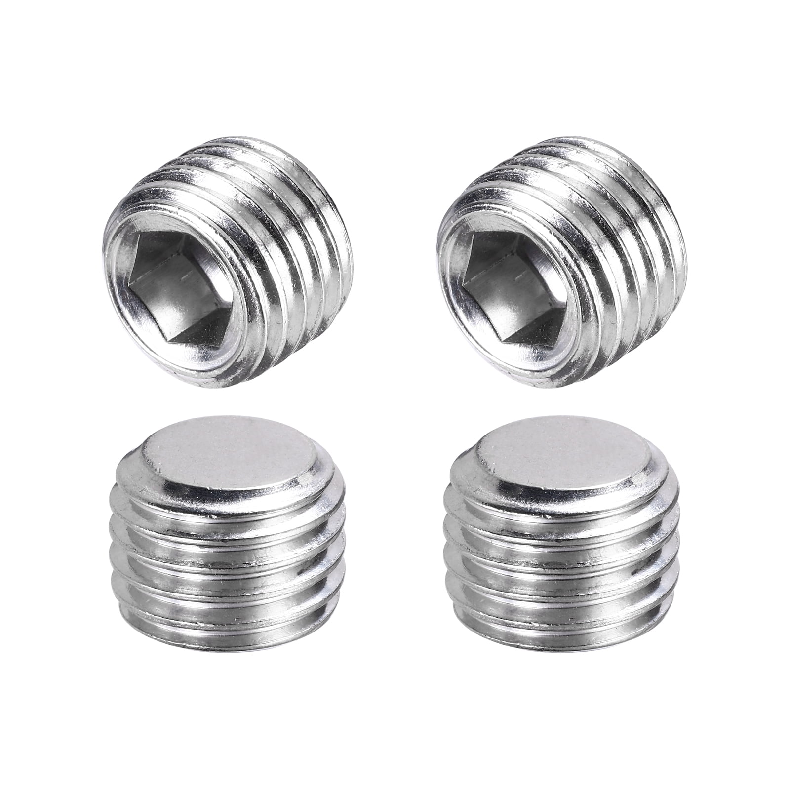 4 Pcs M16-2 x 12mm Grub Screws, 304 Stainless Steel Cup Point Allen ...