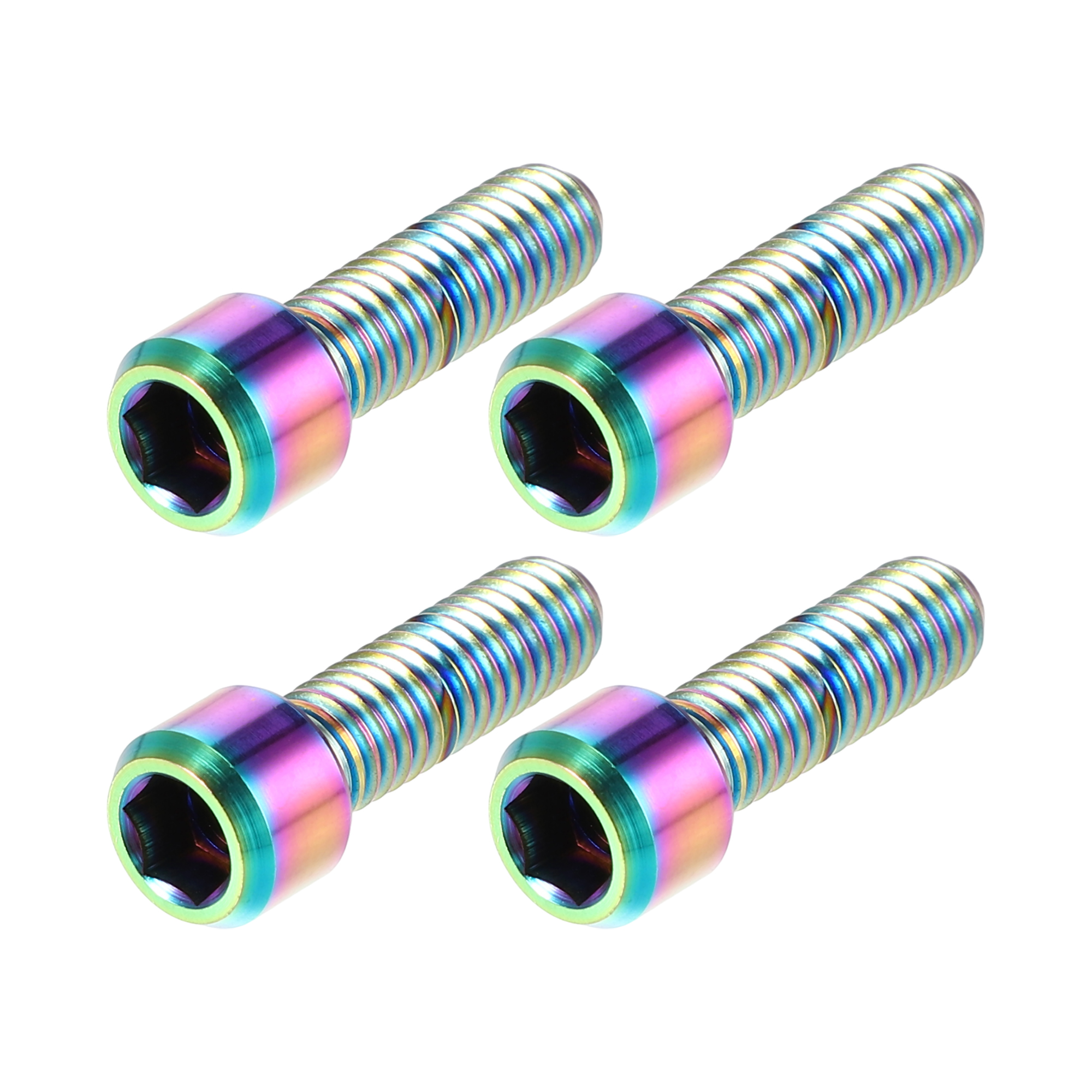 4 Pcs M6x18mm Universal Titanium Bolt Bicycle Motorcycle Titanium Stem ...