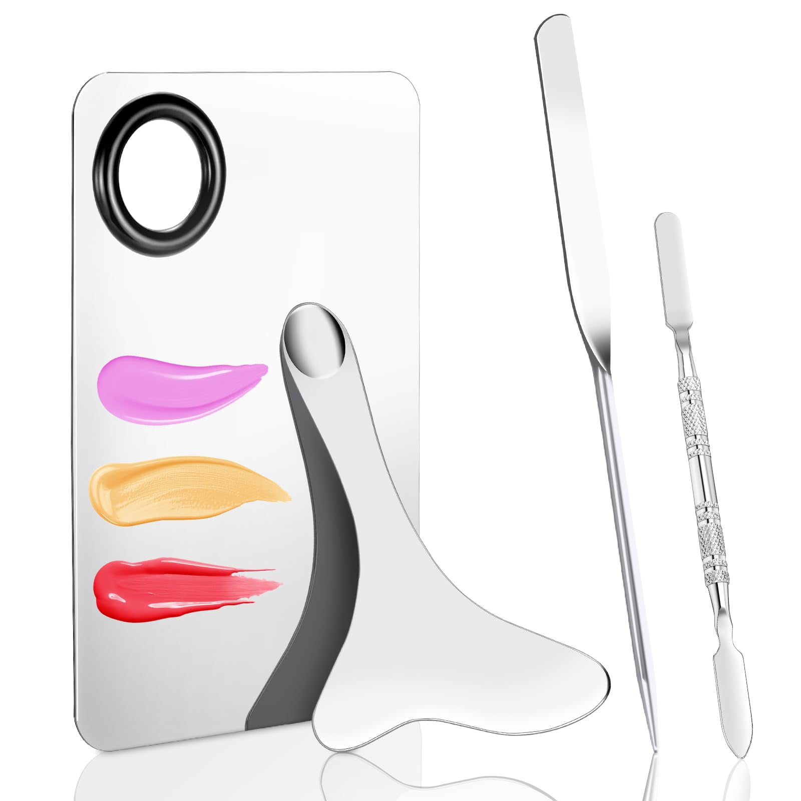 4 Pcs Makeup Spatula Set, Spatula Makeup Foundation Spatula, Stainless ...