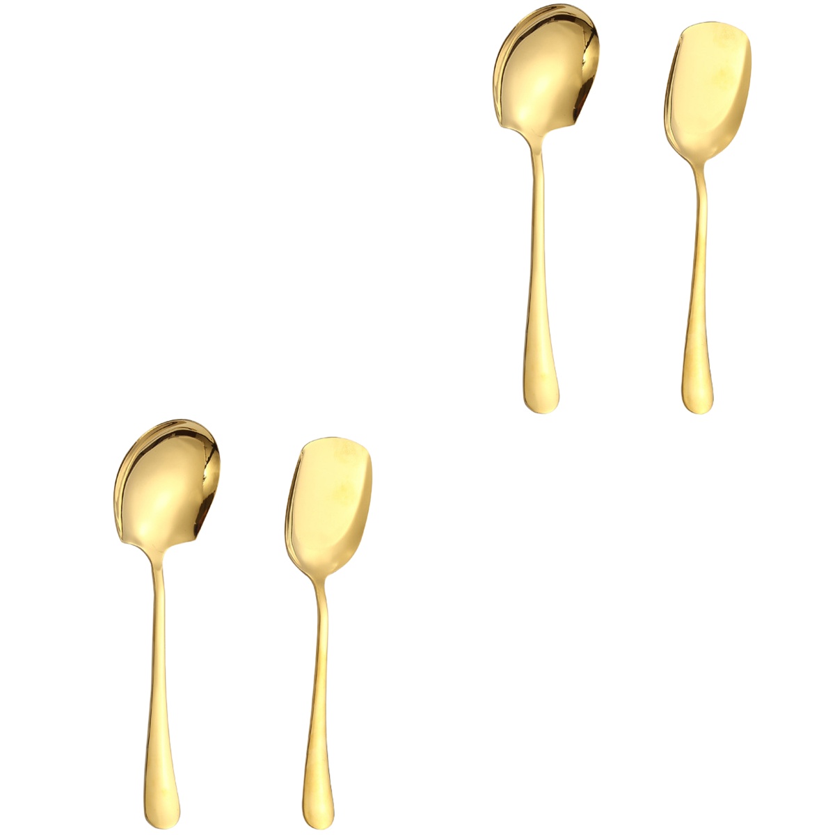 4 Pcs Male Spoon Serving Utensils Food Serving Spoons Dinner Set ...