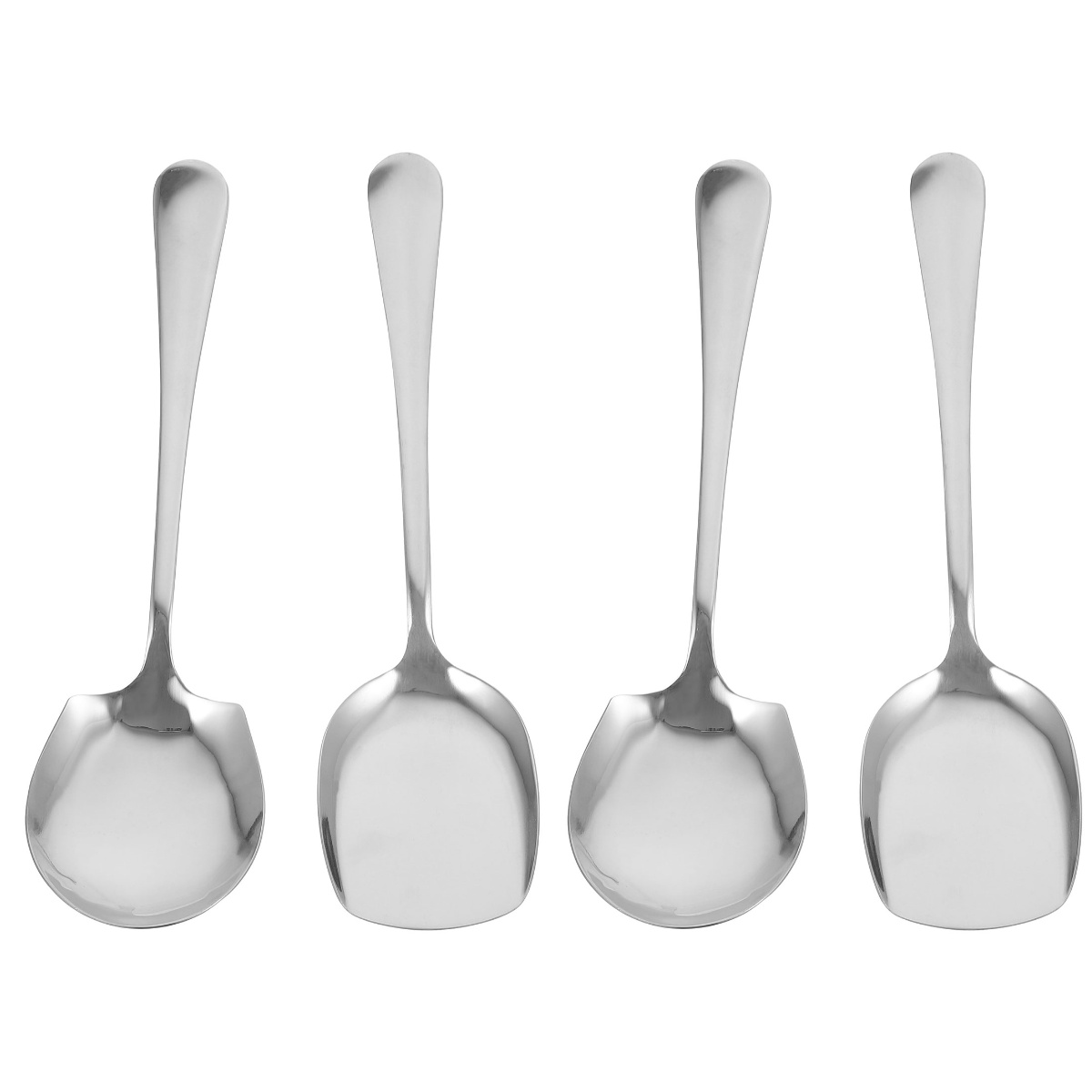 4 Pcs Male Spoon Shovel Big Spoons Soup Flatware Rice Poly Serving ...