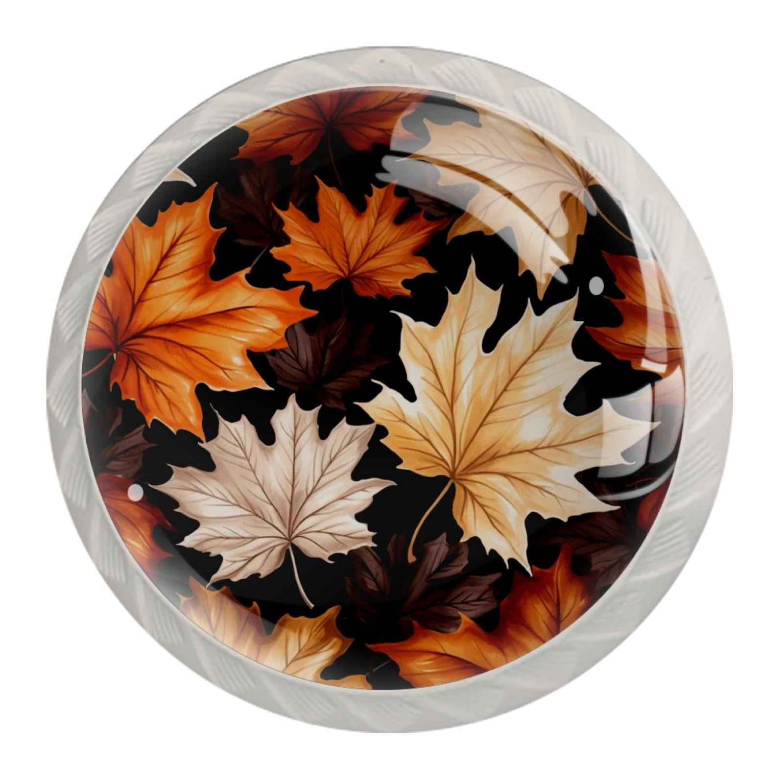 4 Pcs Maple Leaf Knobs for Kitchen Cabinet Cupboard Dresser Bookcase ...