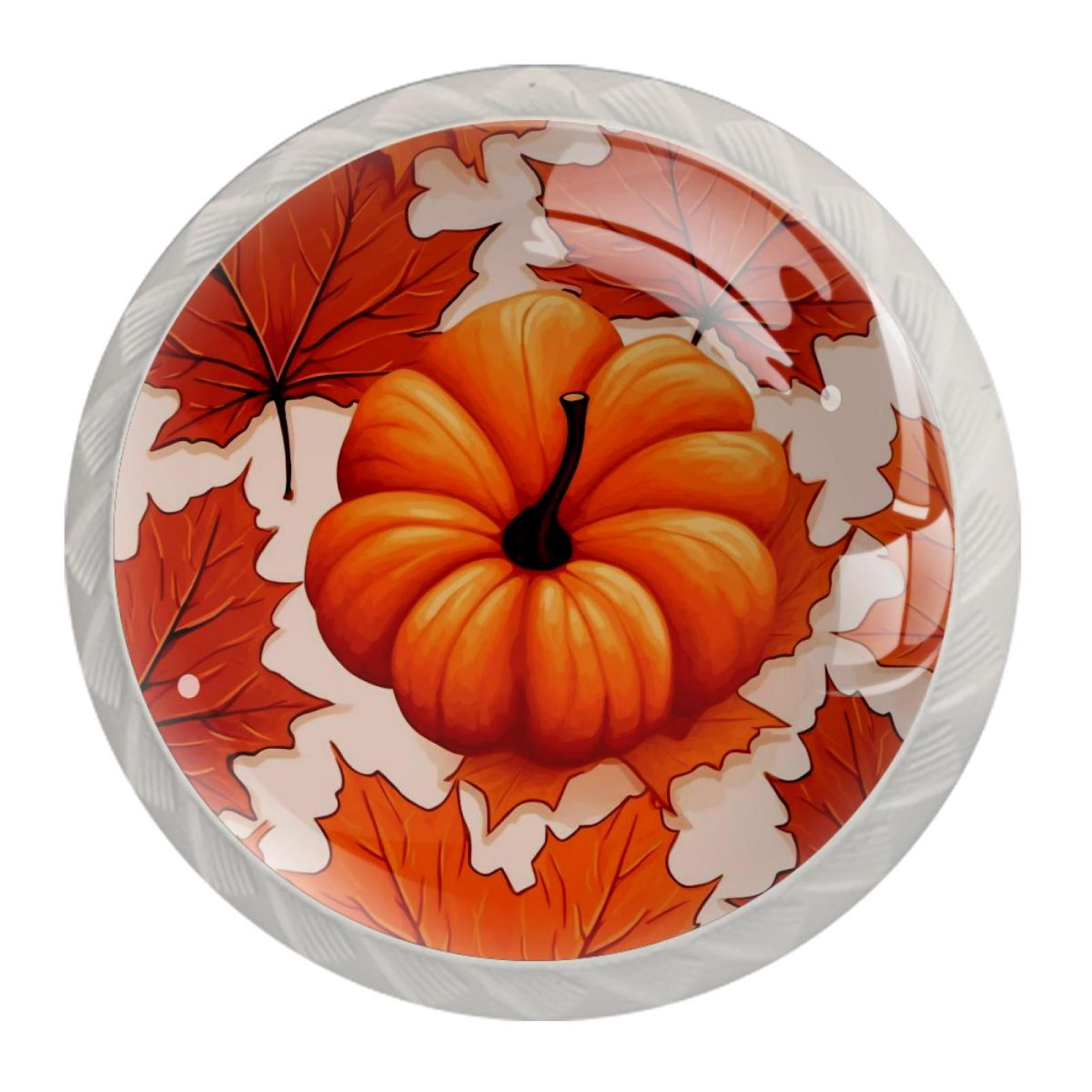 4 Pcs Maple Leaf Pumpkin Knobs for Kitchen Cabinet Cupboard Dresser ...