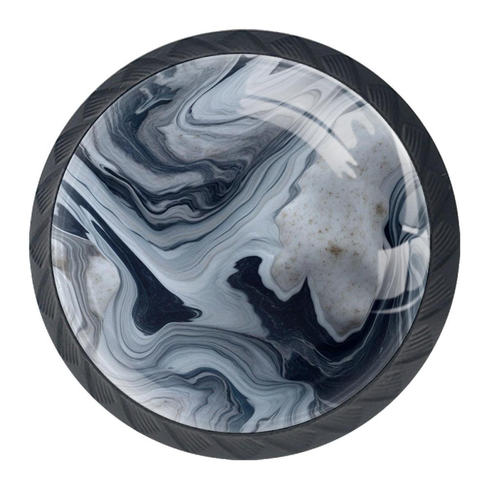 4 Pcs Marble Texture Knobs for Kitchen Cabinet Cupboard Dresser ...