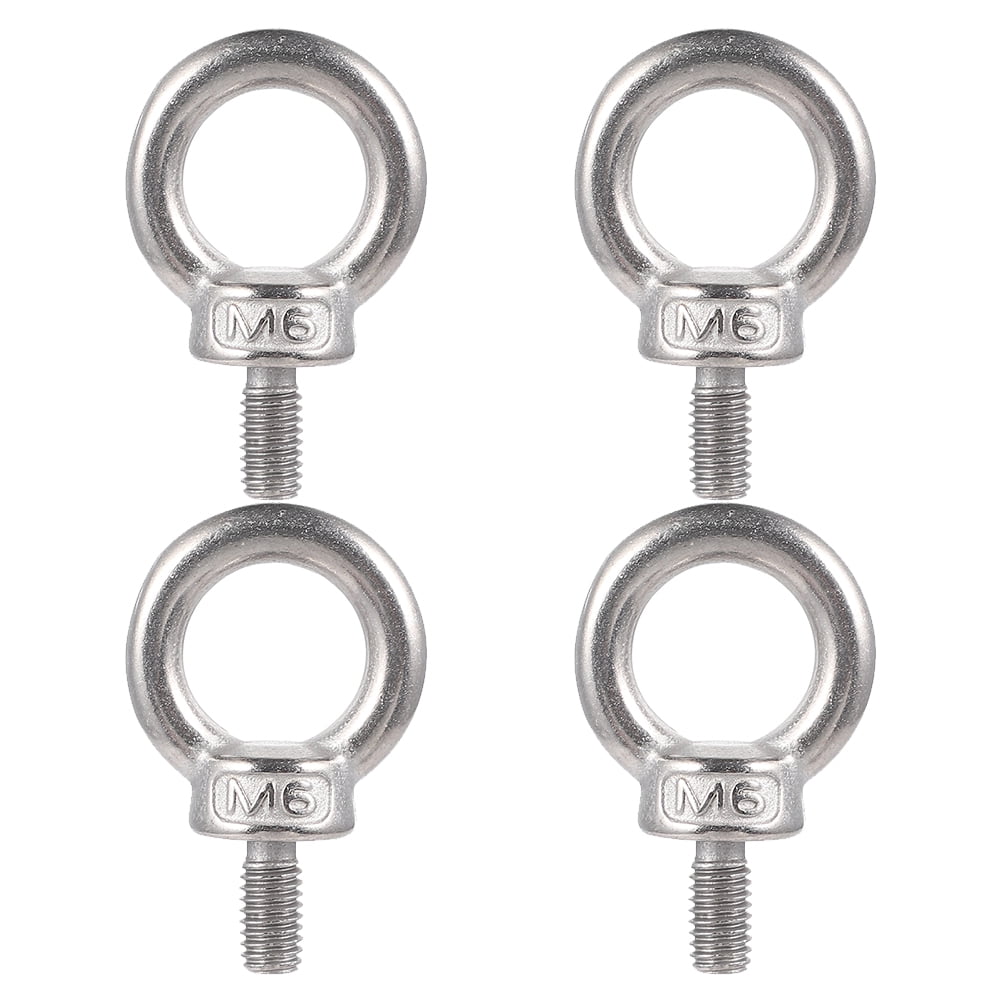 4 Pcs Marine Eye Screw Anti-rust Eye Bolts 4X2.5CM Silver - Walmart.com