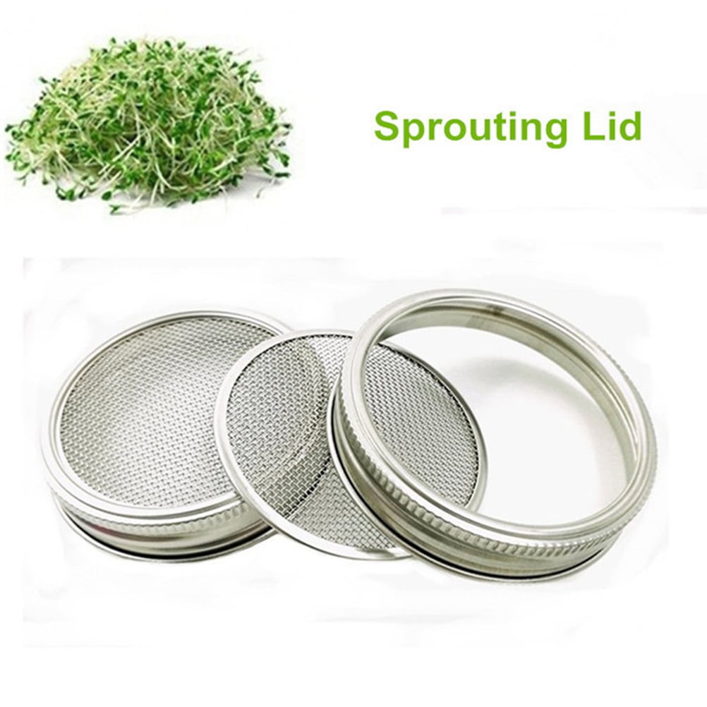 4 Pcs Mason Jar Sprouting Lids for Jars Spice Sprinklers Lids Set Bean ...