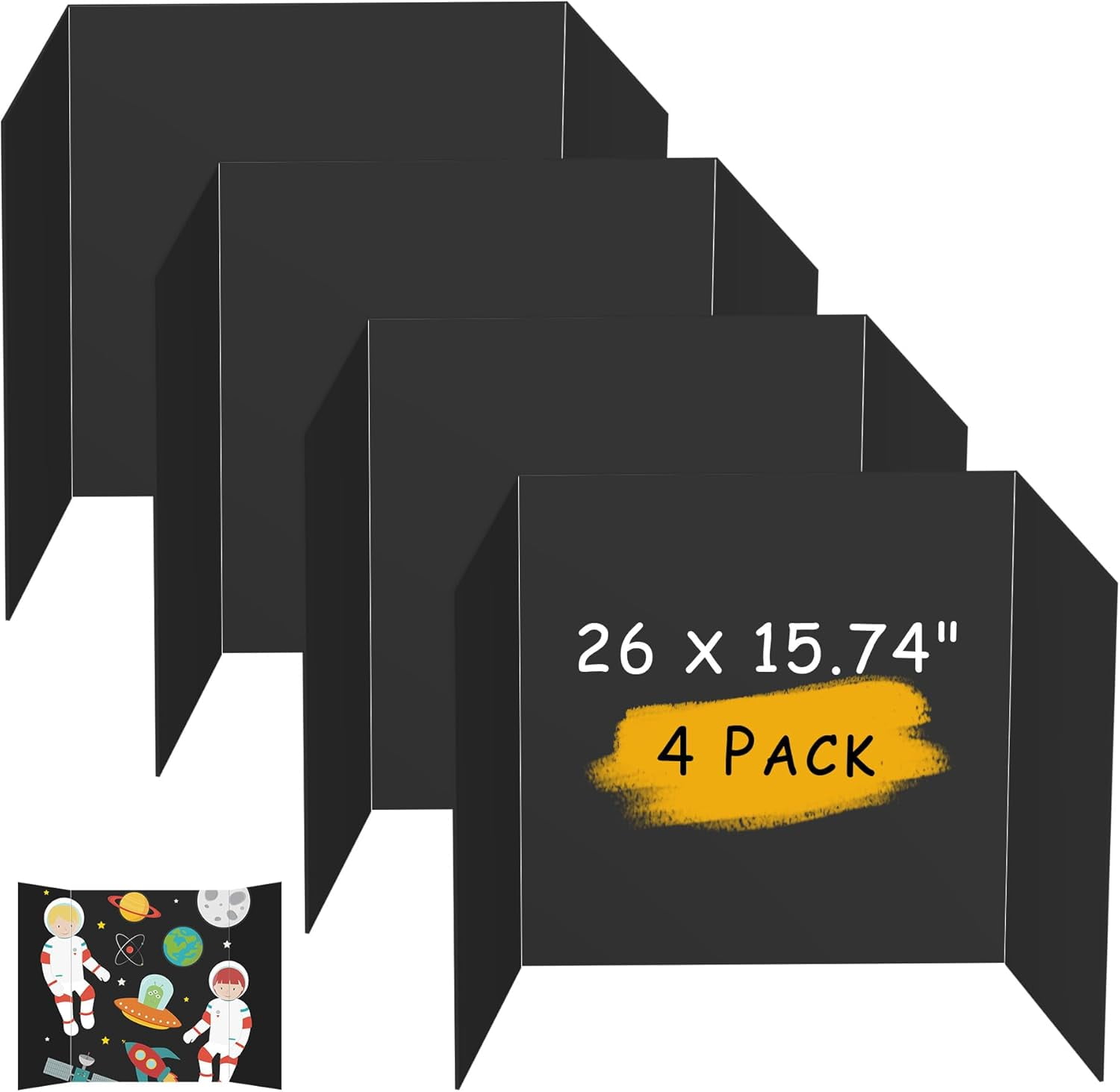 4 Pcs Medium Trifold Poster Board 26 x 15.74 inches Tri Fold ...