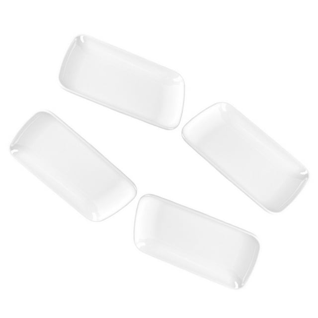 4 Pcs Melamine Meal Plate Large Square Bowls Dishes Long Serving ...