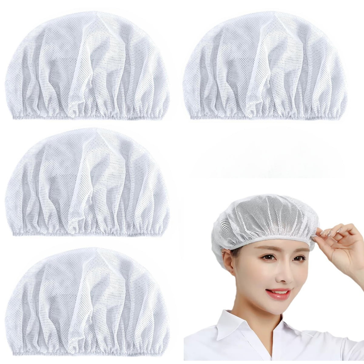 4 Pcs Mesh Sleep Bonnet for Sleeping Night Curly Hair Nets Sleep Caps ...