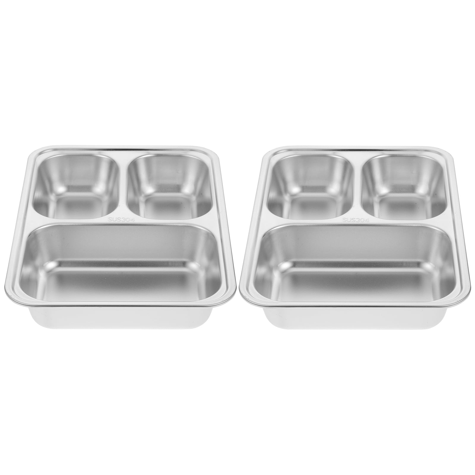 REOFLYUP Dinner Plates Stainless Steel For Dieters Family Use 4Pcs 9 ...