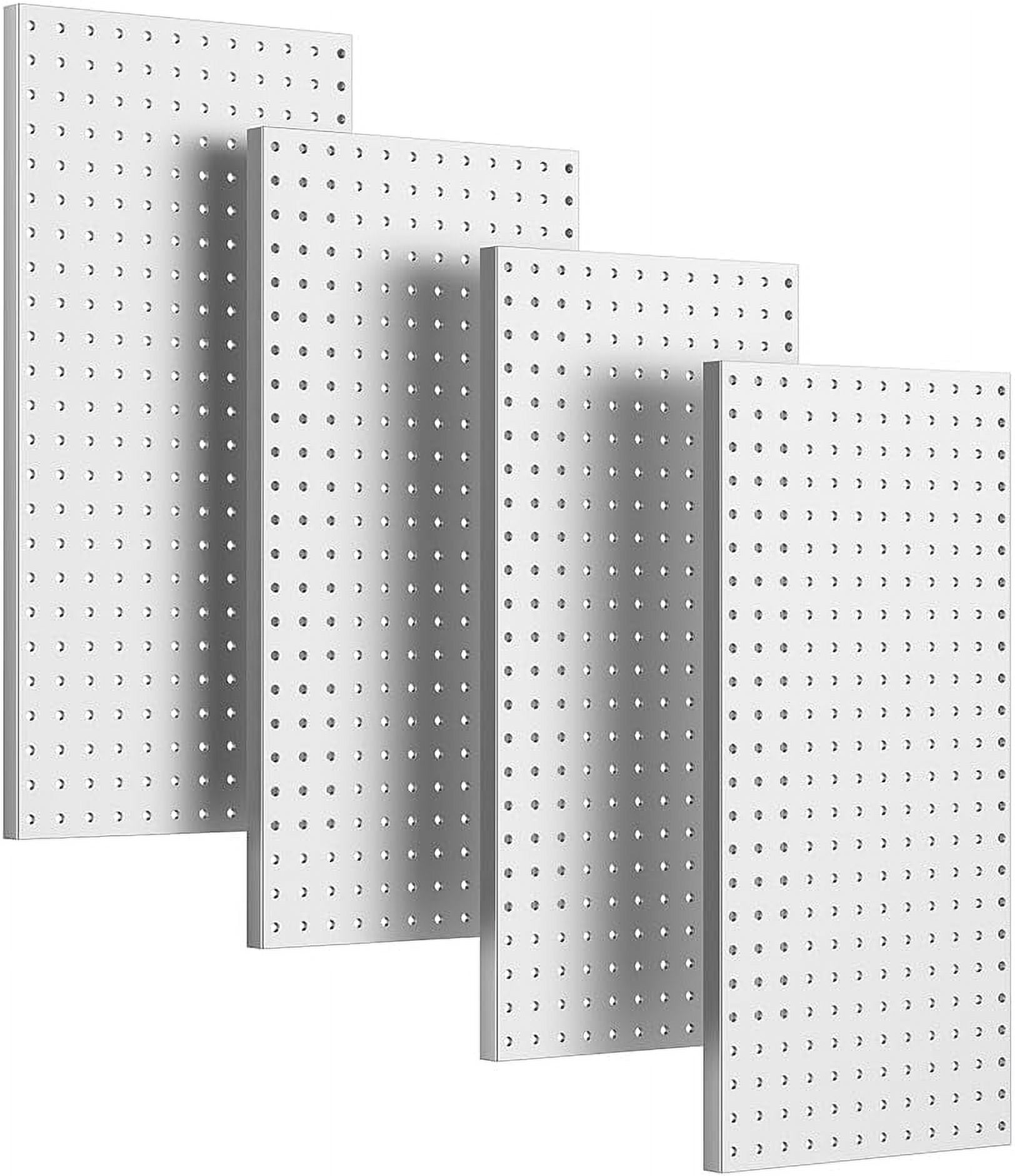 4 Pcs Metal Pegboard Wall Panels, Peg Boards for Garage Tool Storage ...