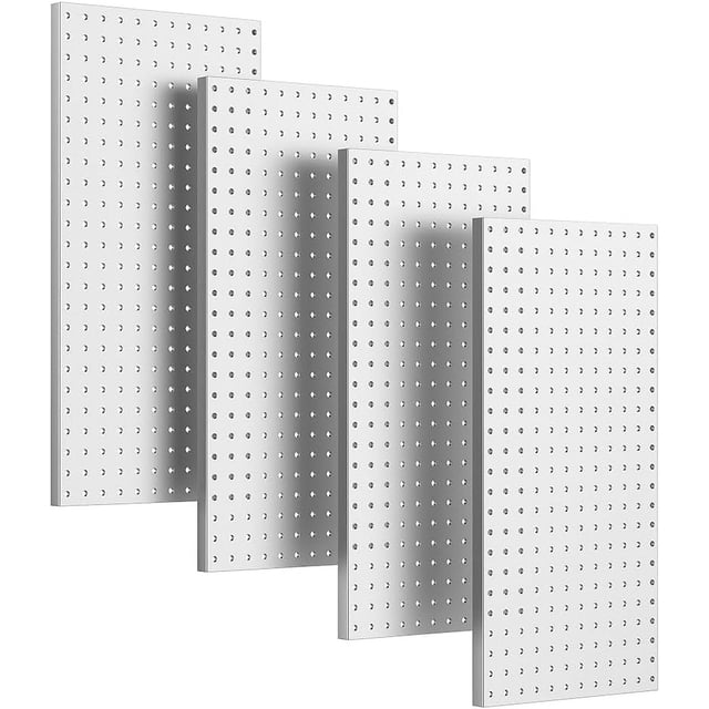 4 Pcs Metal Pegboard Wall Panels, Peg Boards for Garage Tool Storage ...