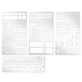 4 Pcs Metal Planner Stencil Journal Engraving Small Letter Stencils for ...