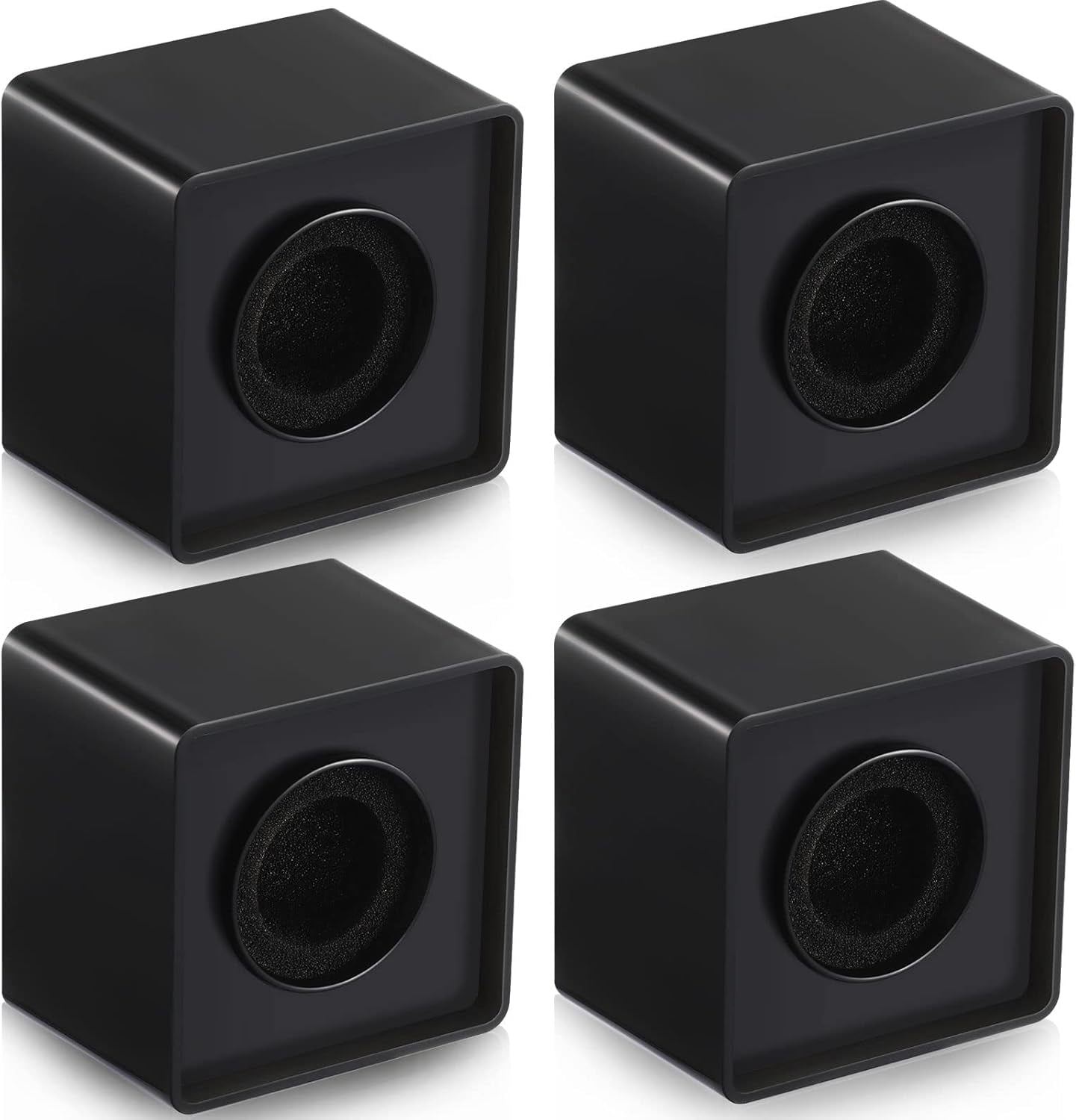4 Pcs Mic Flags Square Cube Microphone Station Portable Custom ...
