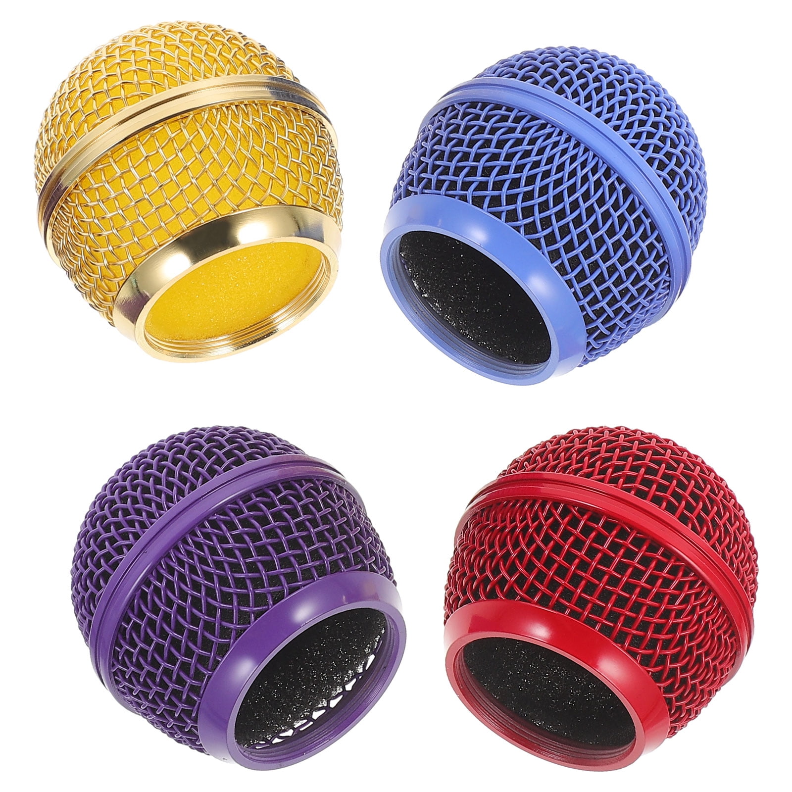 4 Pcs Microphone Grill Replacement Stand Colored Grille - Walmart.com