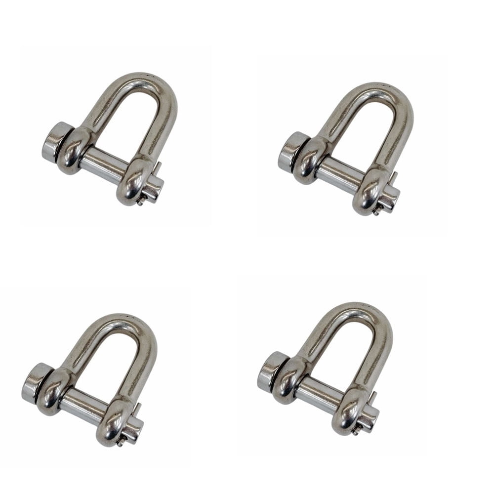 4 Pcs Mil-Spec Forged 5/16" Round Pin Chain Shackle 1,300 Lb WLL ...
