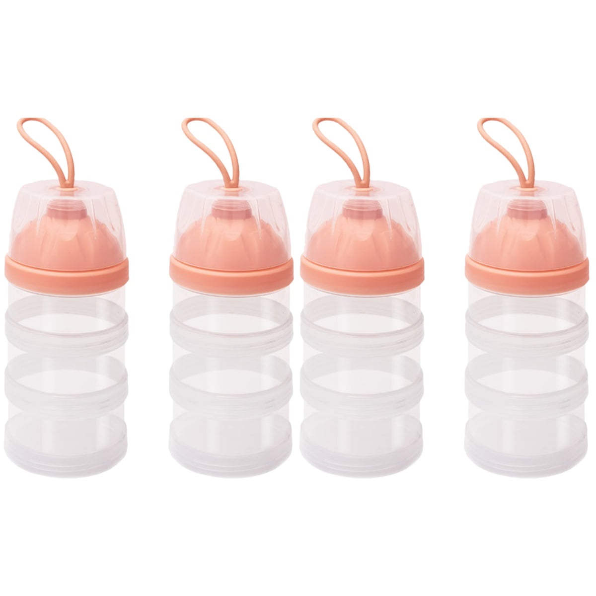 4 Pcs Milk Powder Box Stackable Food Container Formula Dispenser Bottle ...
