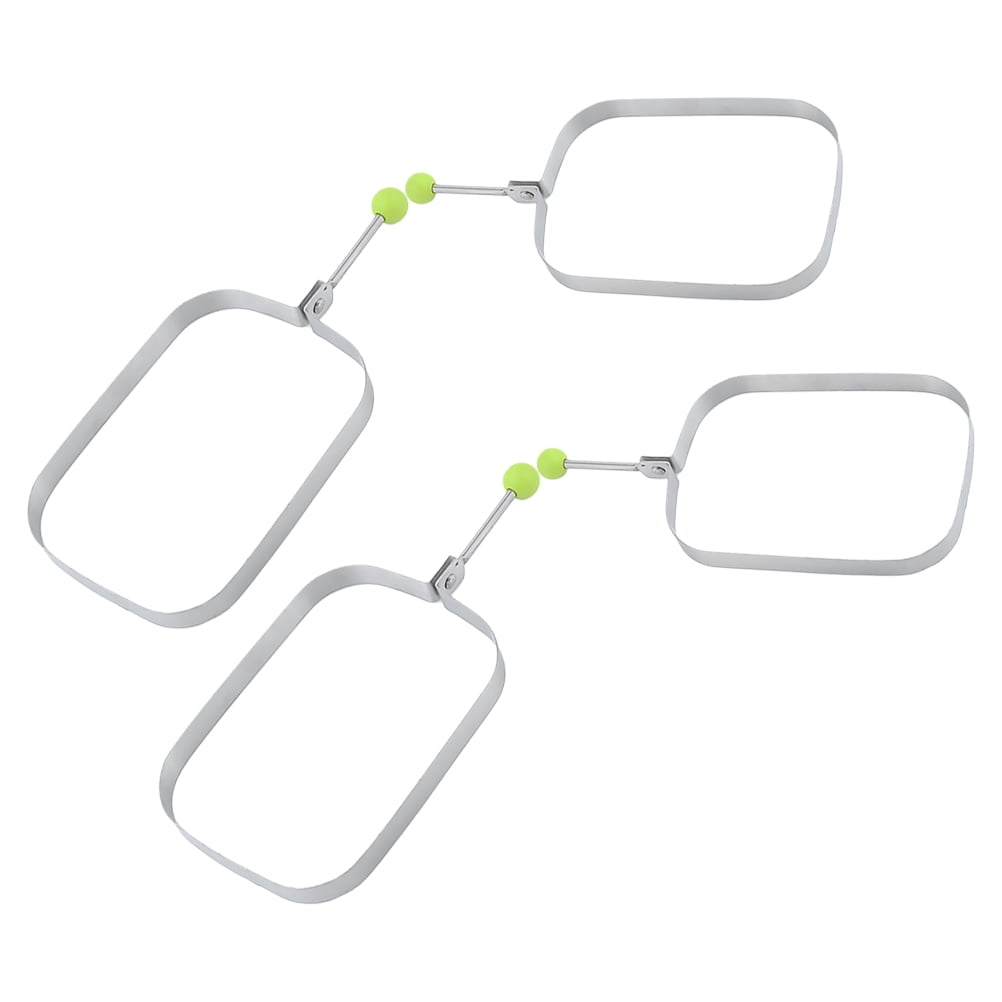 HOOWIFFY Egg Ring Stainless Steel Rectangular 4Pcs 12.2*7.4*7.3in ...
