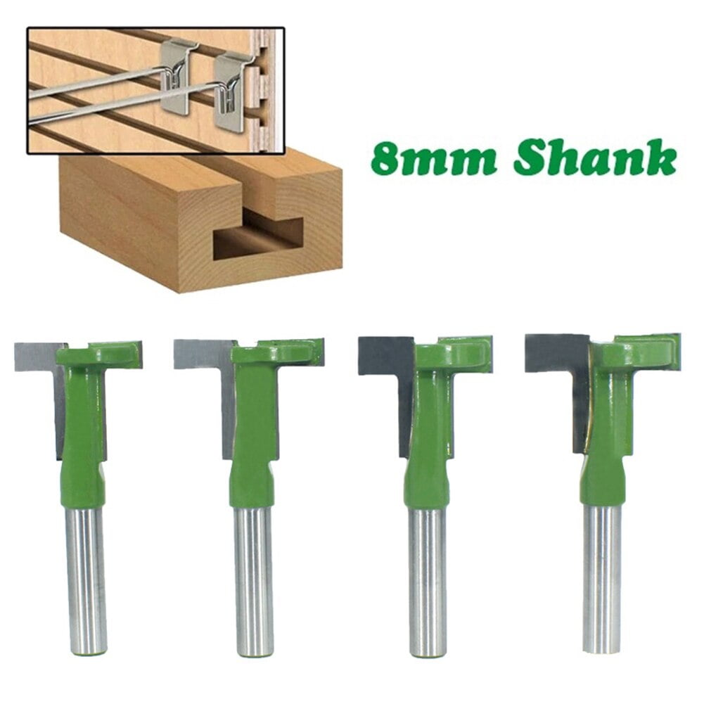 4 Pcs Milling Cutter Router Bit 8mm Shank T-Slot Hard Alloy 28/32mm ...