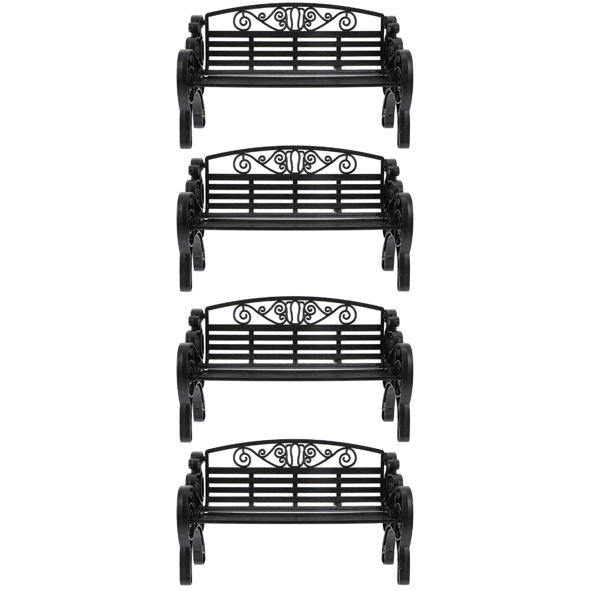 4 Pcs Mini Bench Models Dollhouse Furniture Benches Miniature Park ...