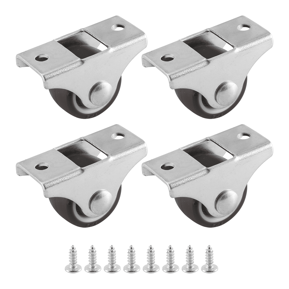 4 Pcs Mini Casters Furniture Small 25mm Fixed Directional Movable for ...