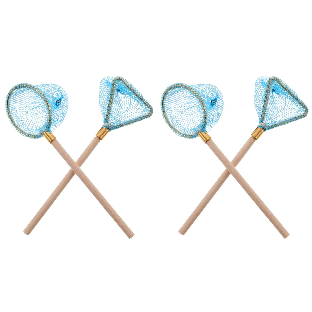 4 Pcs Mini Fishing Net Miniature Fishing Accessories Miniature Fishing ...