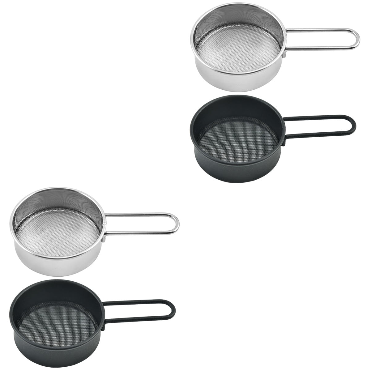 4 Pcs Mini Flour Sieve Baking Tool Mesh Strainer Coffee Filters Sifter ...