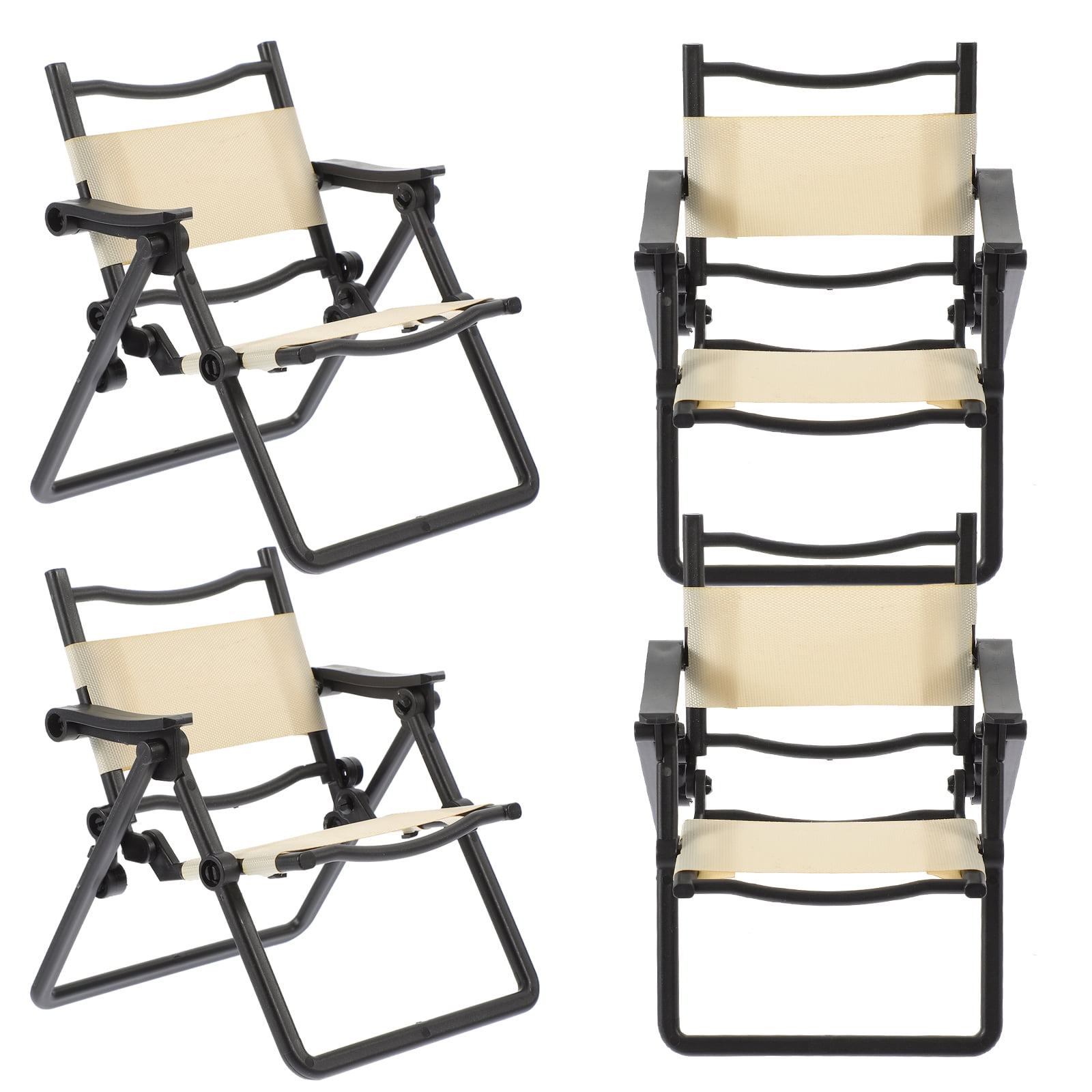 4 Pcs Mini Folding Chair Accessories Doll House Chairs for Party Events ...