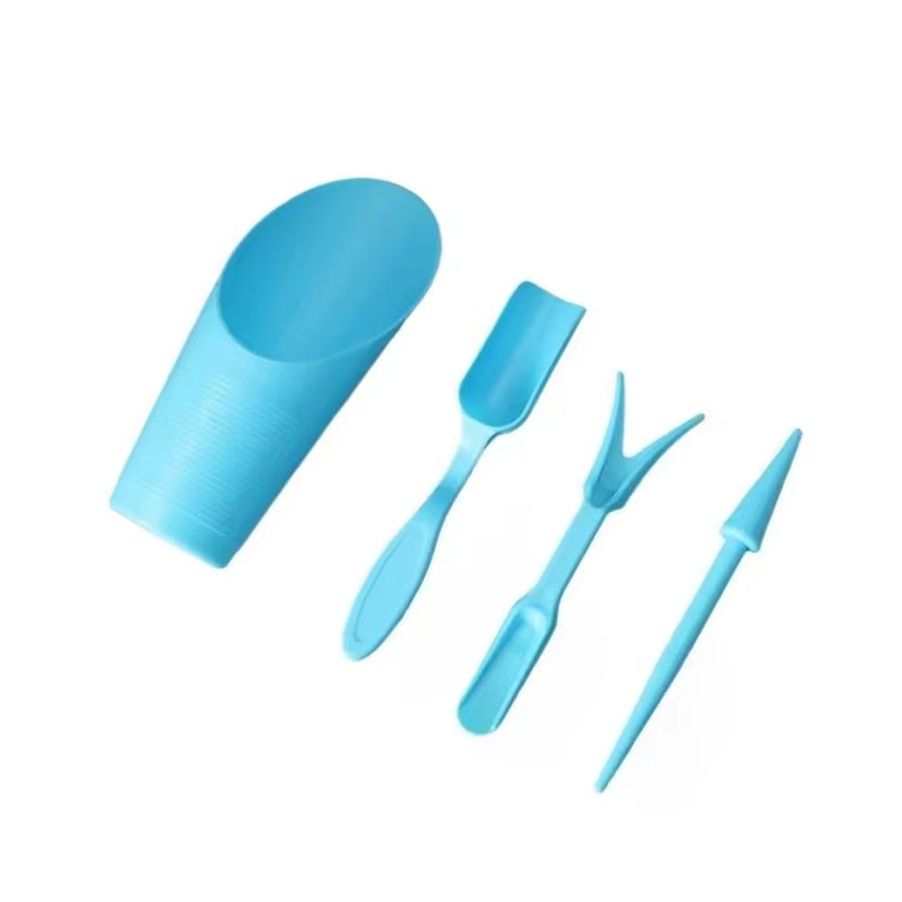 4 Pcs Mini Garden Tool Set for Indoor Plant Care, Plastic Soil Spoon ...