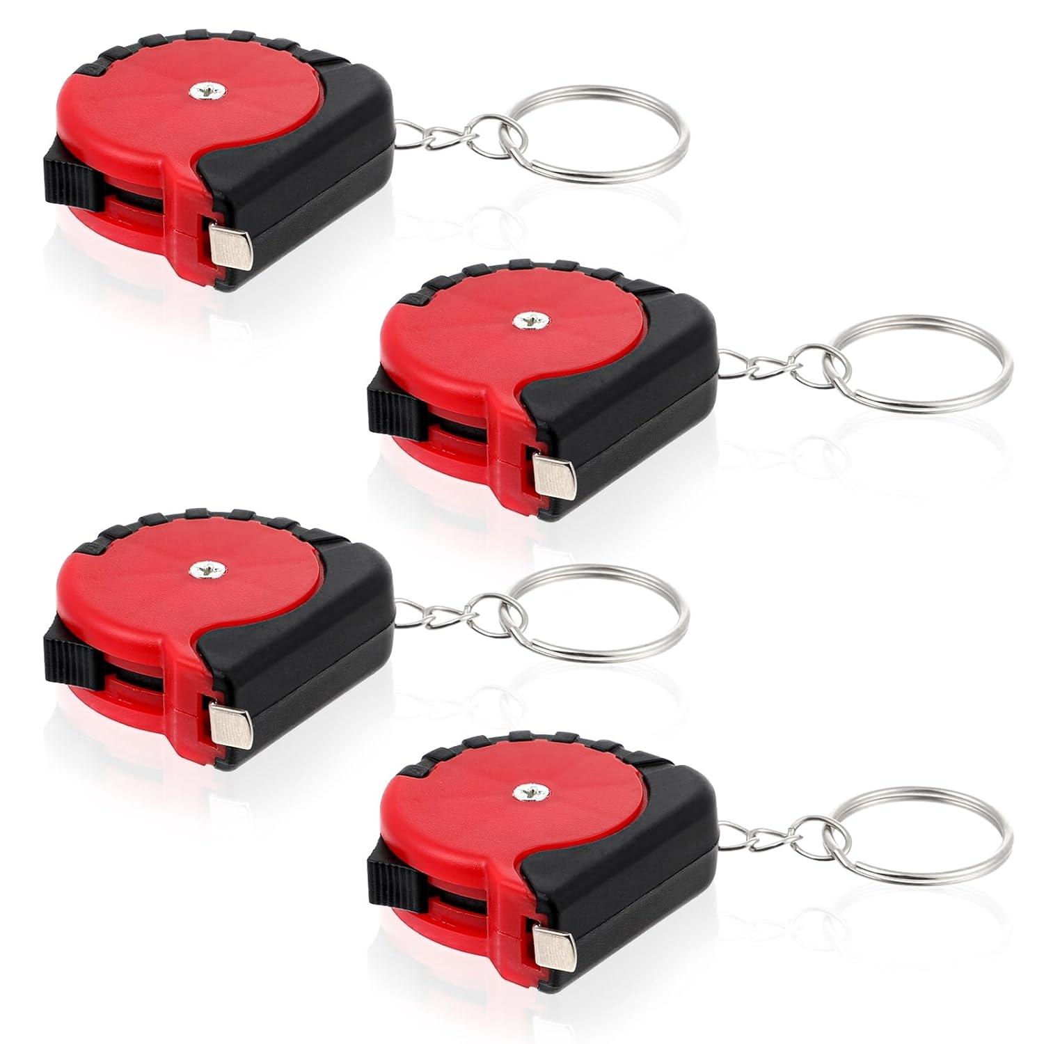 4 Pcs Mini Keychain Tape Measure 3Ft Retractable Measuring Tape ...